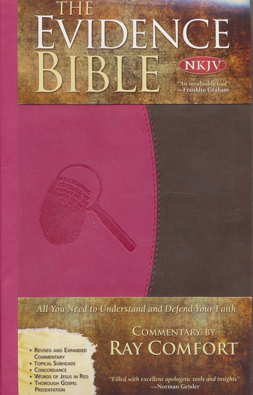 NKJV Evidence Study Bible, Duo-Tone Pink/Brown by Ray Comfort ...